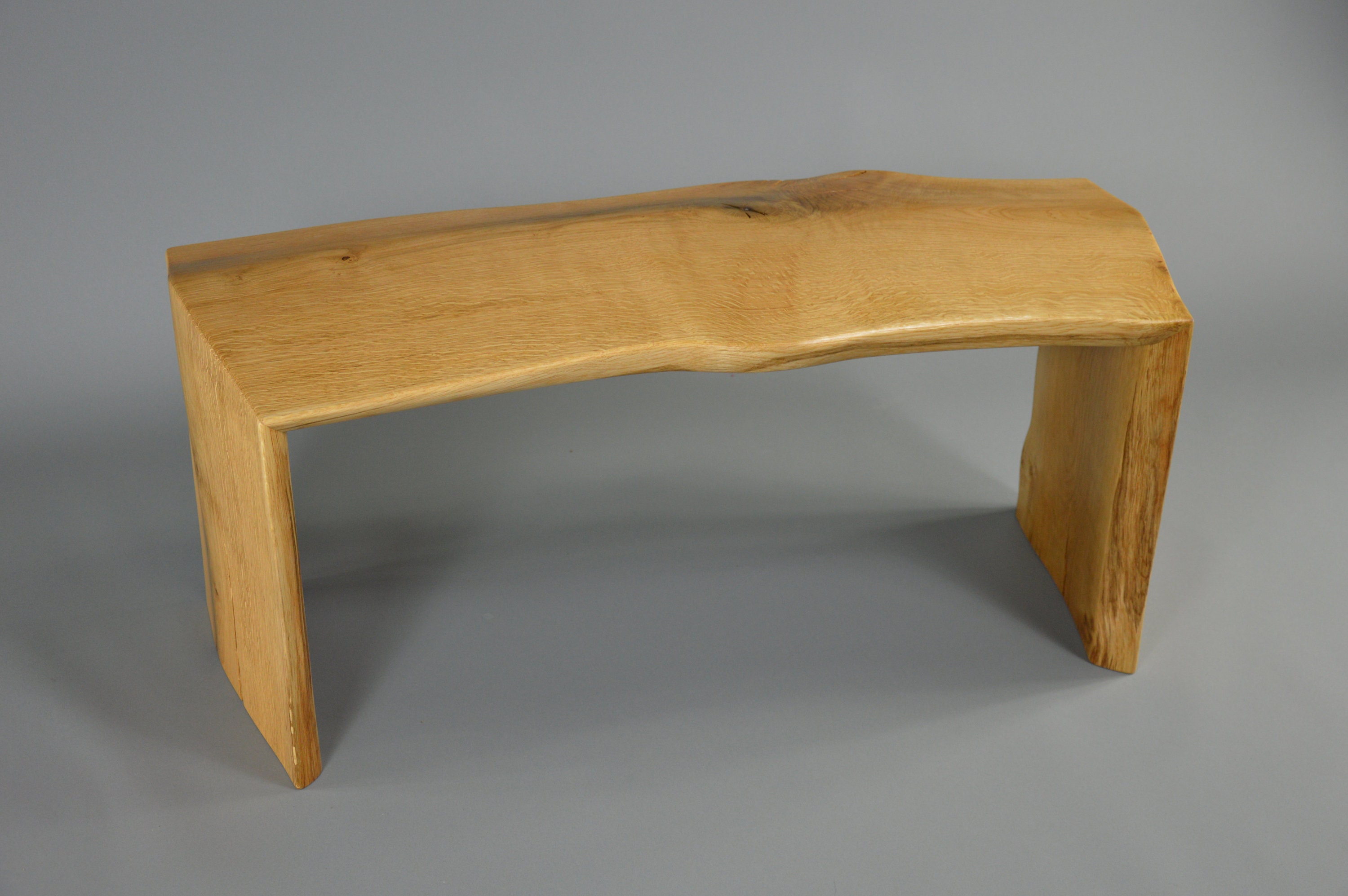 Convex Solid Oak Bench - Etsy