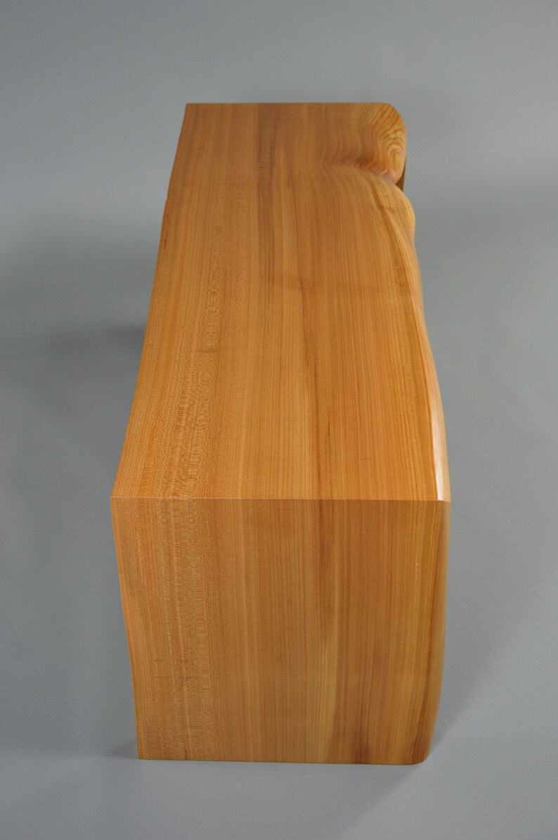 Elm Wiggle Live Edge Bench - Etsy