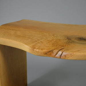 Convex Solid Oak Bench - Etsy