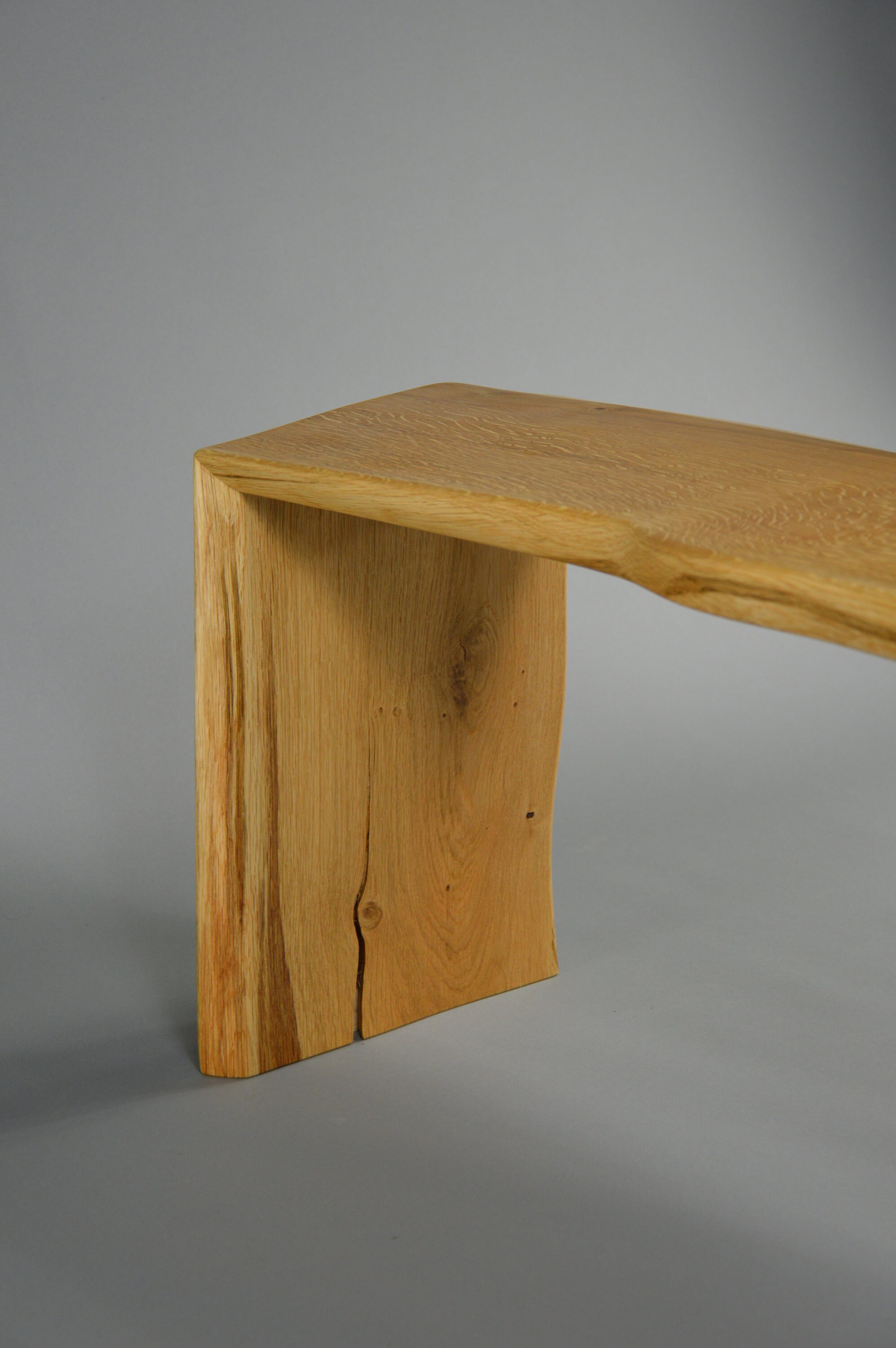 Convex Solid Oak Bench - Etsy
