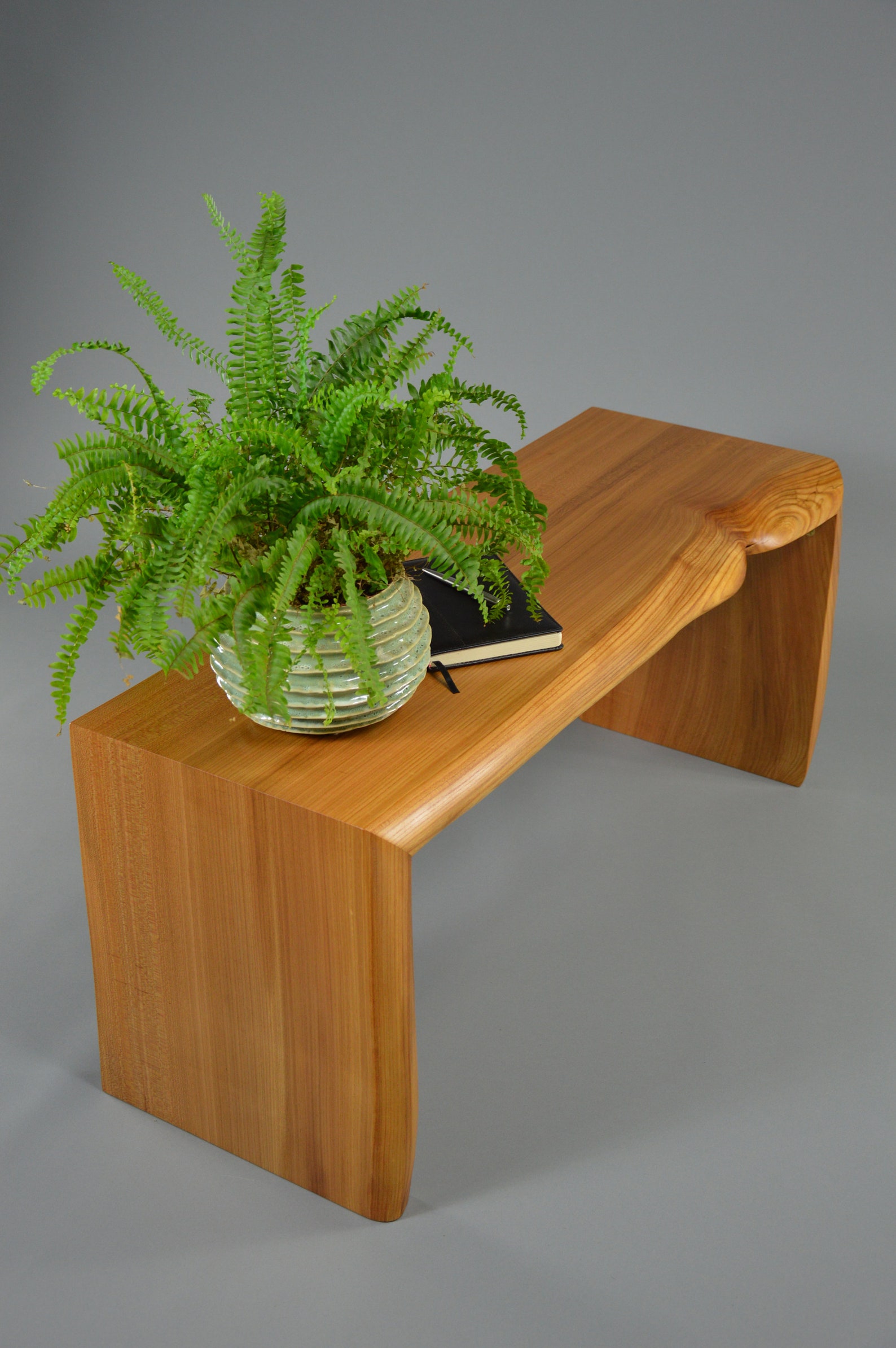 Elm Wiggle Live Edge Bench - Etsy