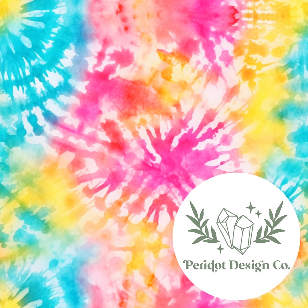Bright Rainbow Tie Dye Seamless File for Personal and Commercial Use ...