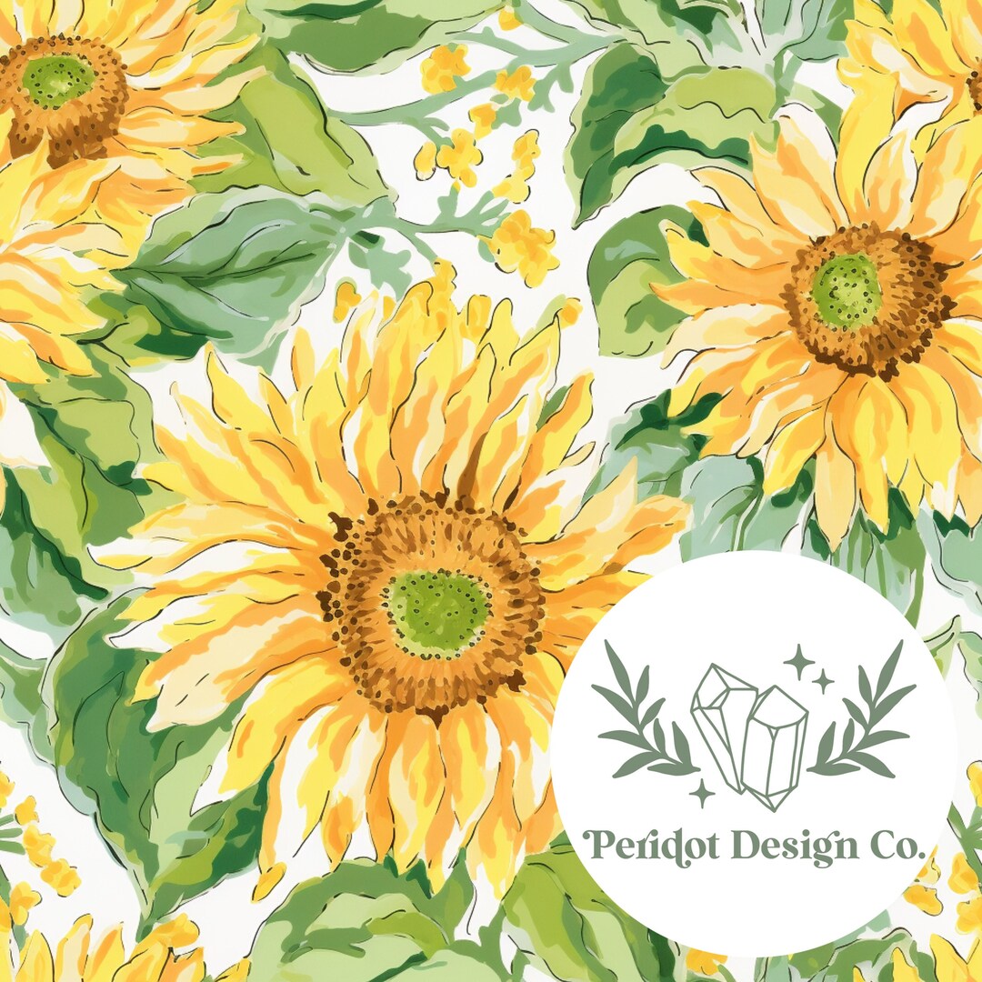 Sunflowers Floral Seamless File for Personal and Commercial Use (file ...