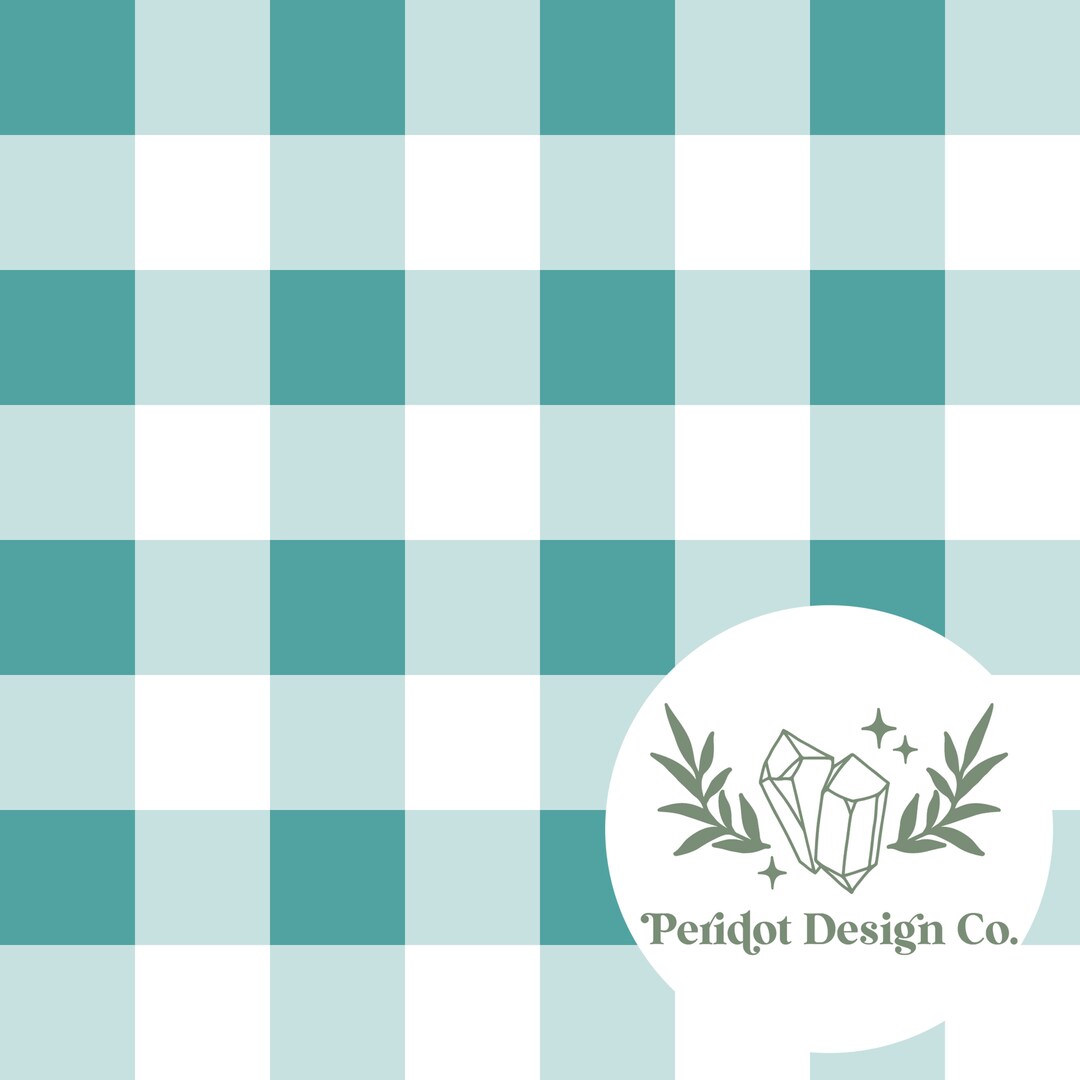 Teal Blue Gingham Seamless File for Personal and Commercial Use (file ...