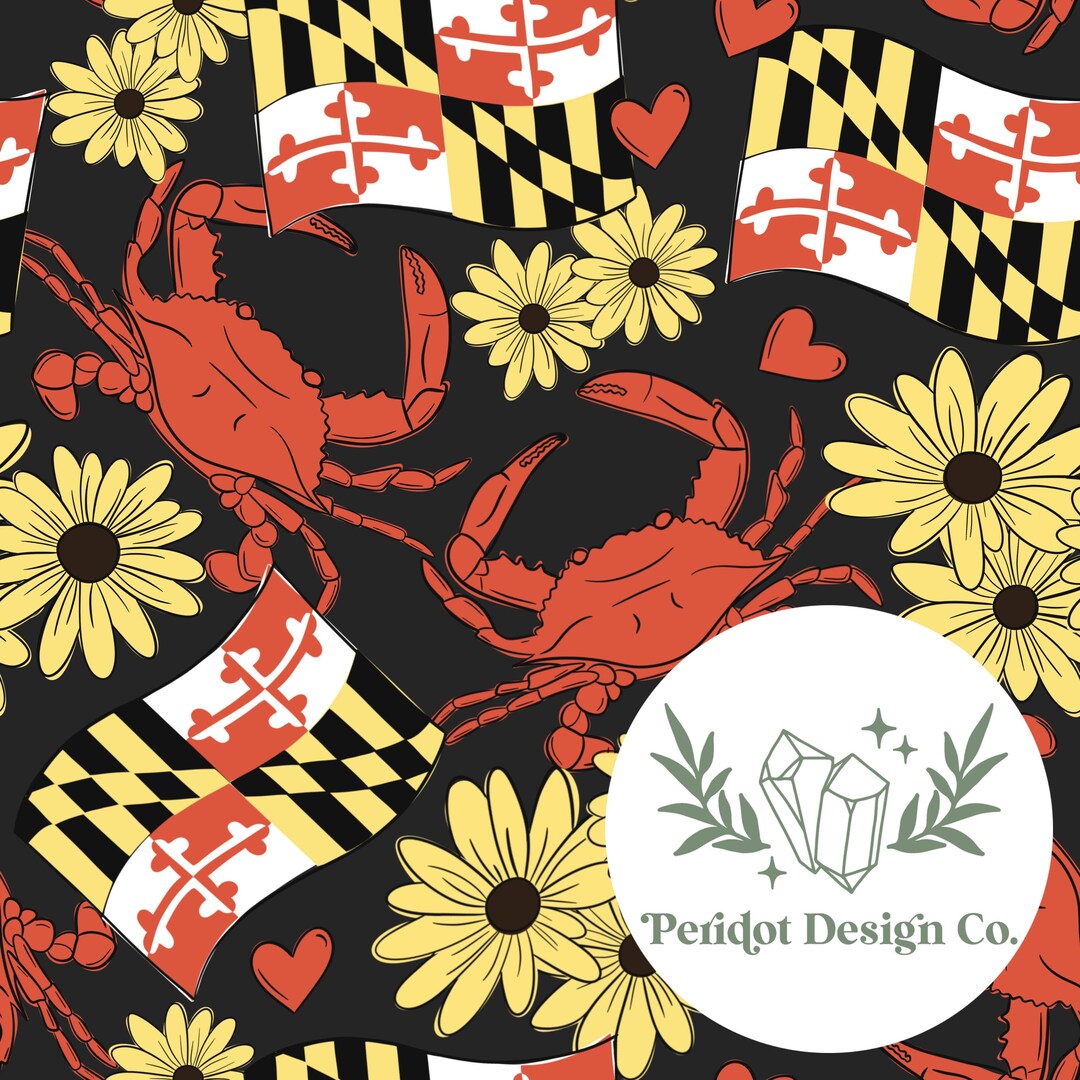 Maryland Crabs State Flag Seamless File for Personal and Commercial Use (file #1049) - Etsy