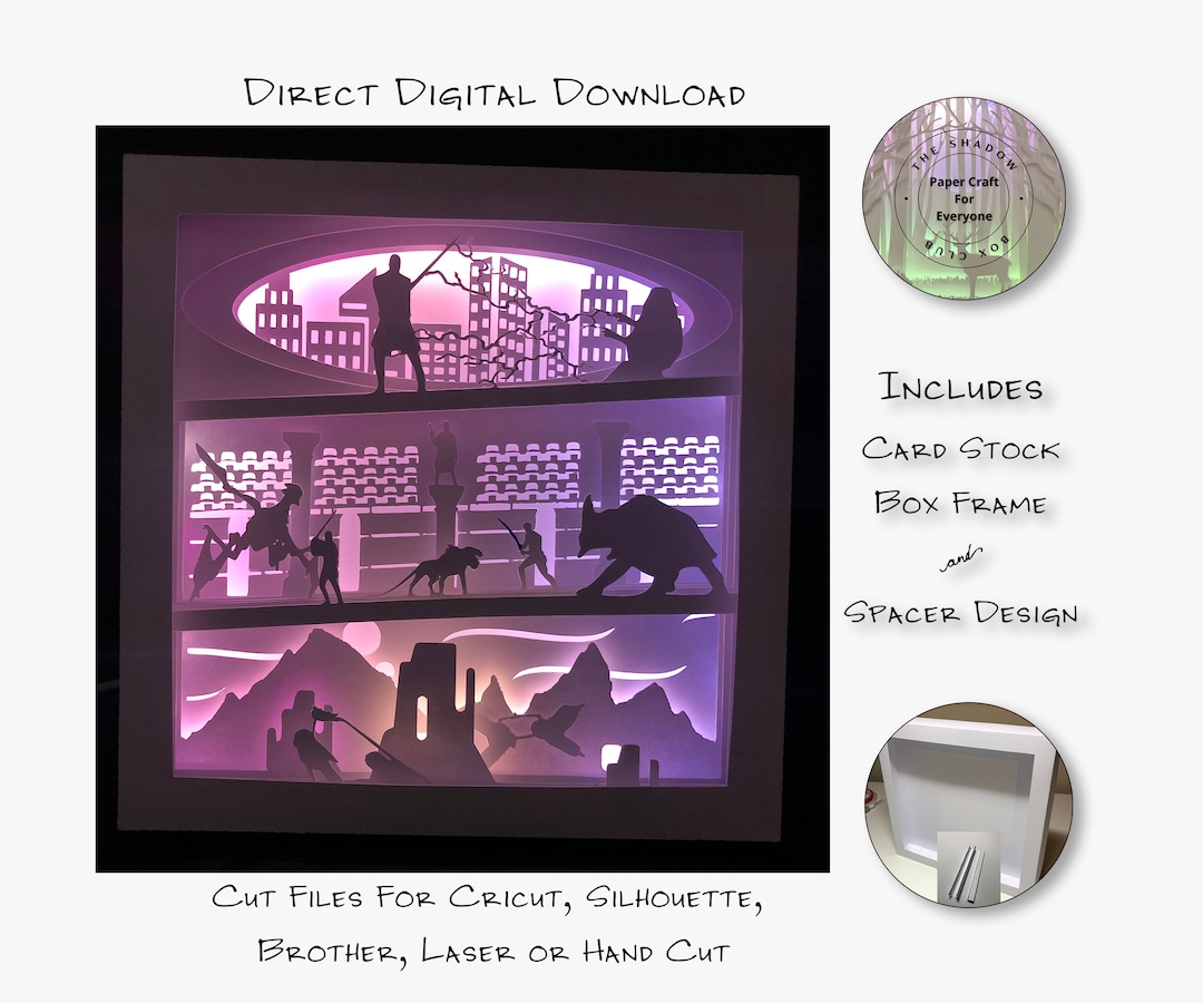 Star Shadow Box Paper Craft 3D Light up Wars Shadow Box - Etsy
