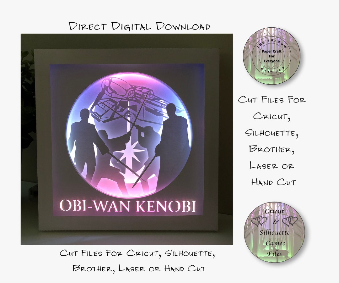 Star Shadow Box, Paper Craft 3D Light up Wars Shadow Box Cutting Files ...
