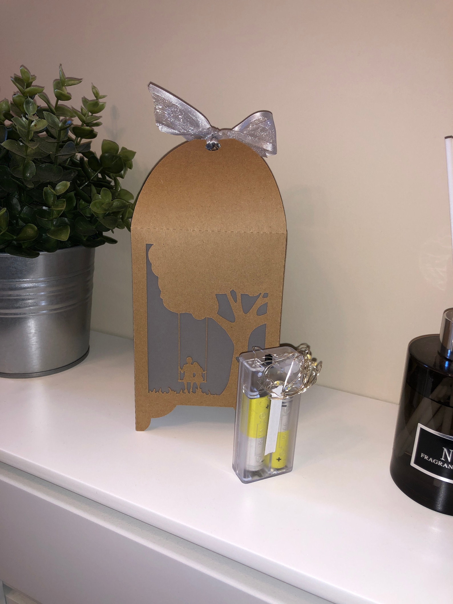 Couple on a Swing Paper Lantern Shadow Box Template Paper - Etsy