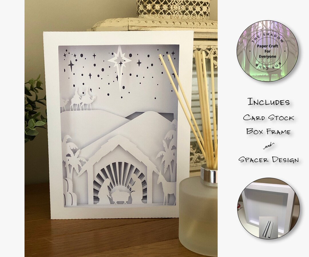 Nativity Shadow Box / Christmas Nativity Light Box / Layered - Etsy