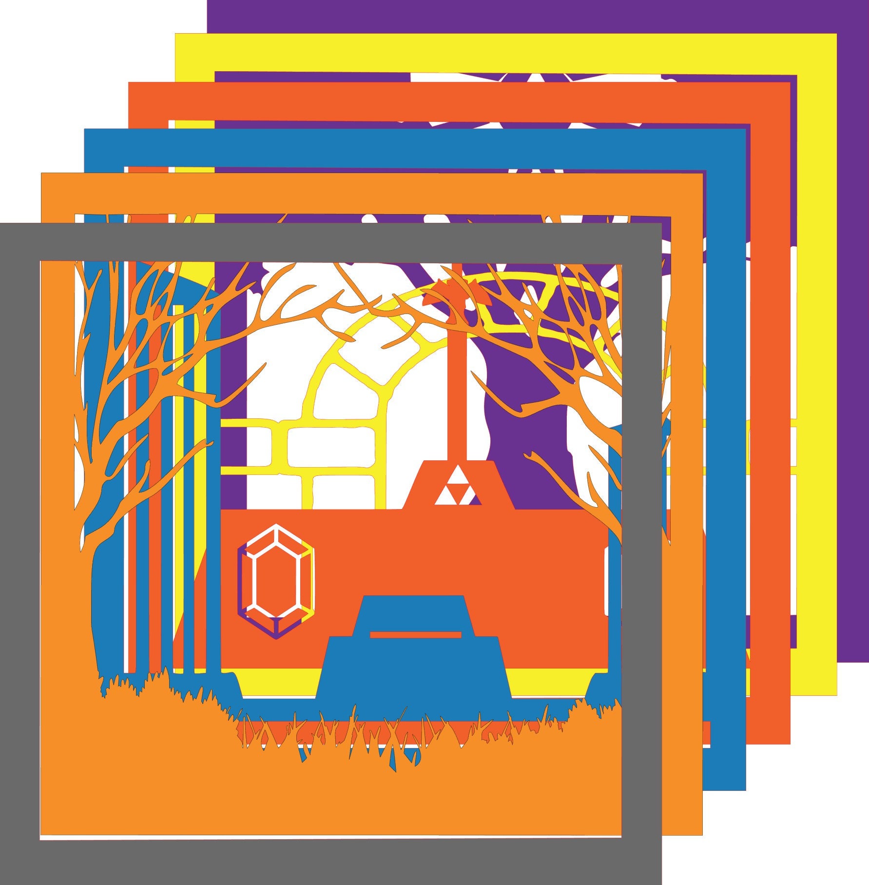 Gamer Shadow Box SVG, Layered Card Stock Cut Files for Cricut ...