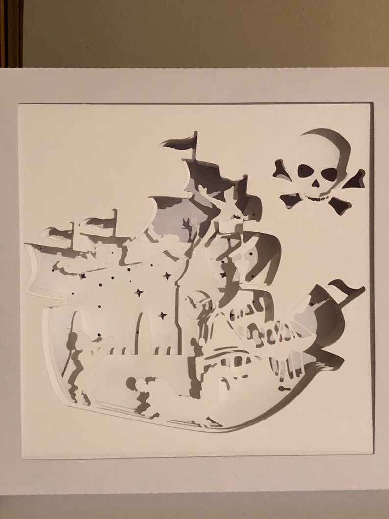 Pirate Shadow Box Paper Cut Lightbox SVG (digital Download) - Etsy