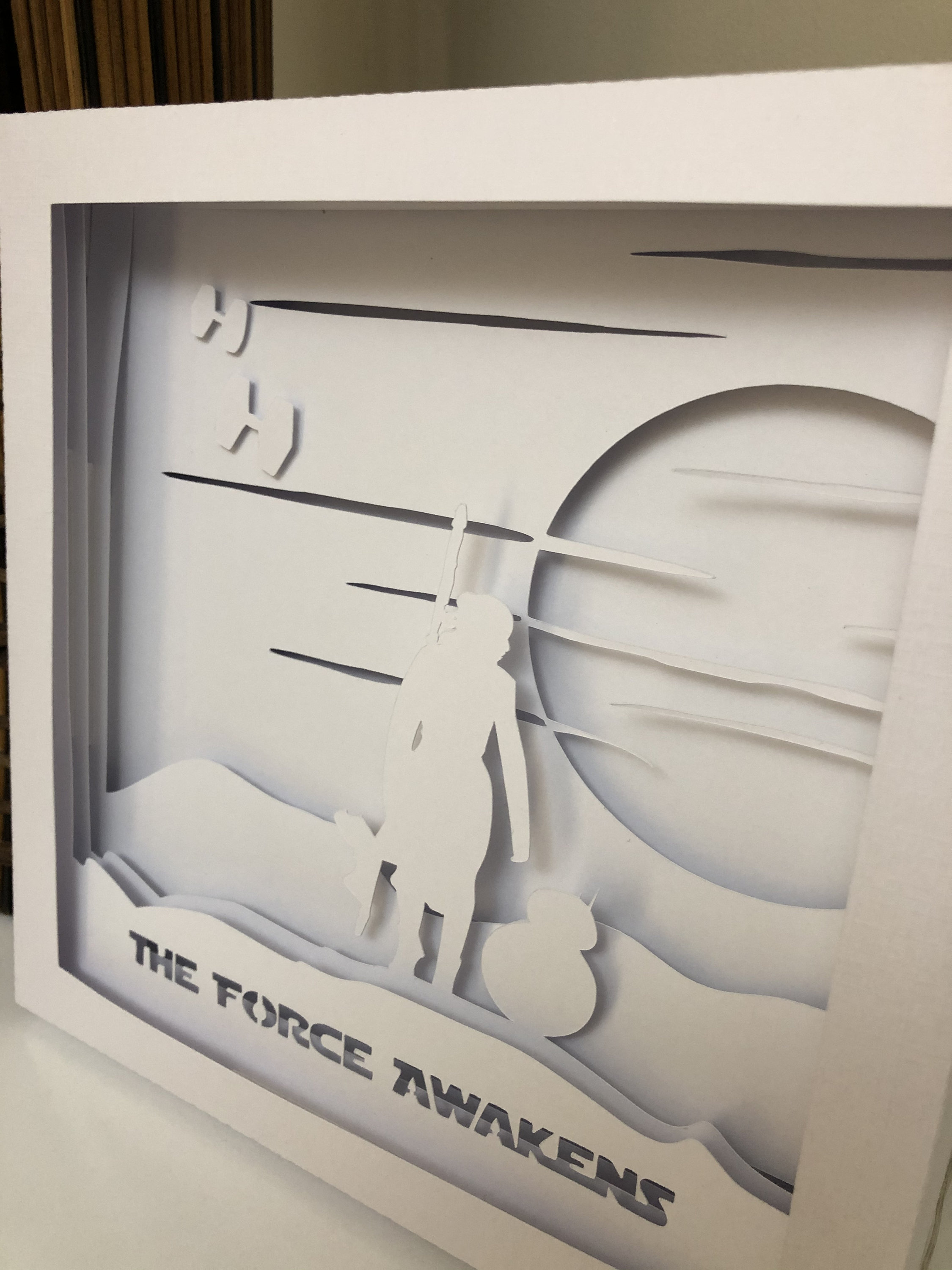 Star 7 Shadow Box, Paper Craft 3D Light up Wars Shadow Box Cutting ...