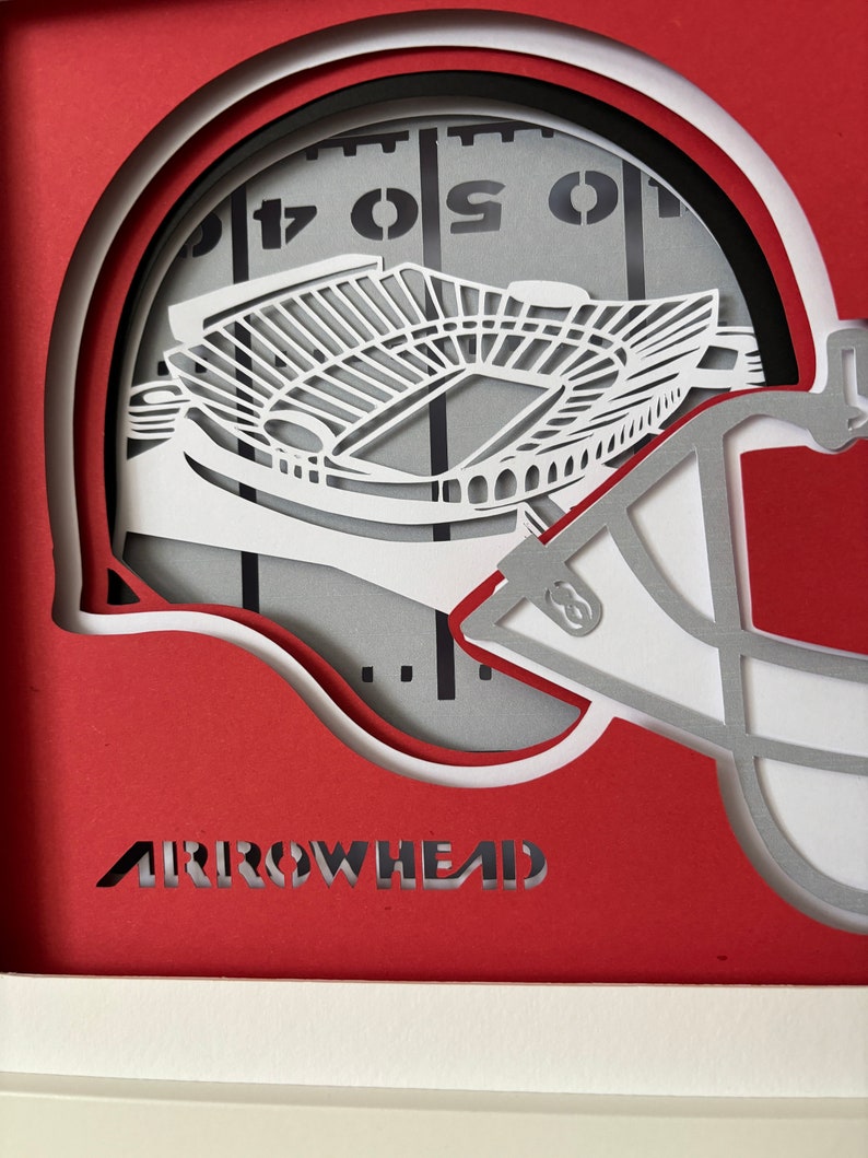 Arrowhead Stadium American Football Shadow Box (digital Download) - Etsy