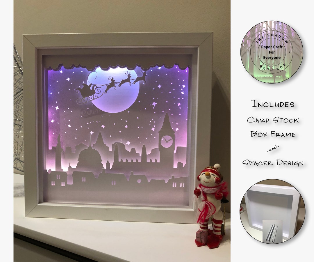 Santa Over London Shadow Box SVG Christmas Shadow Box - Etsy