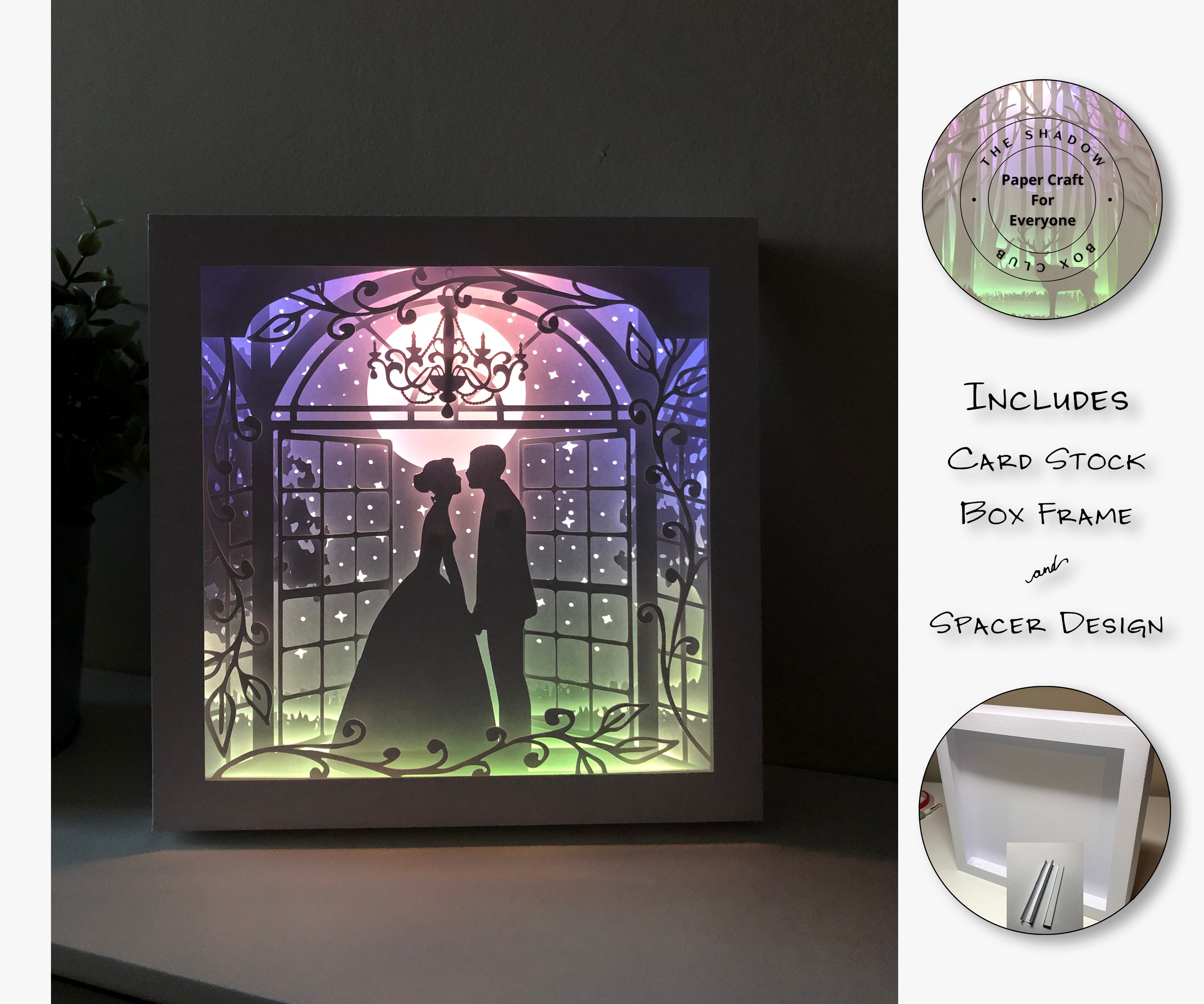 Wedding Engagement Anniversary Shadow Box SVG Layered Card - Etsy
