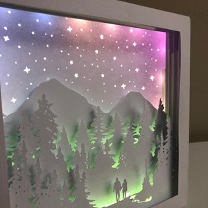 Paper Cut Shadow Box 3D Lightbox SVG PNG Mountain Forest Walk Cricut ...