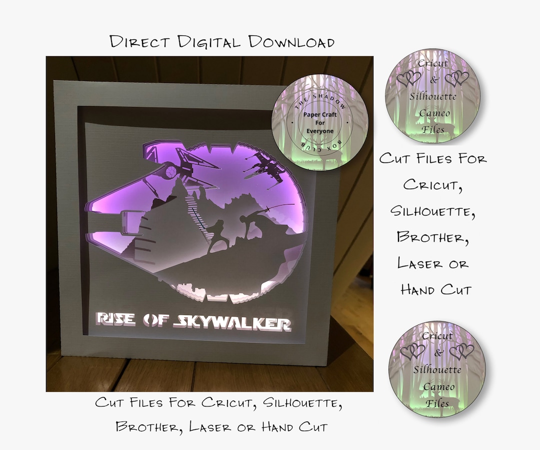 Star Wars Shadow Box SVG, Paper Cut Lightbox Template (digital Download ...