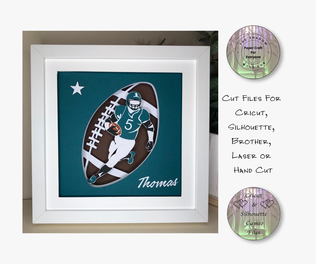 American Football Shadow Box SVG, Coloured Layered Card Stock Cut Files ...