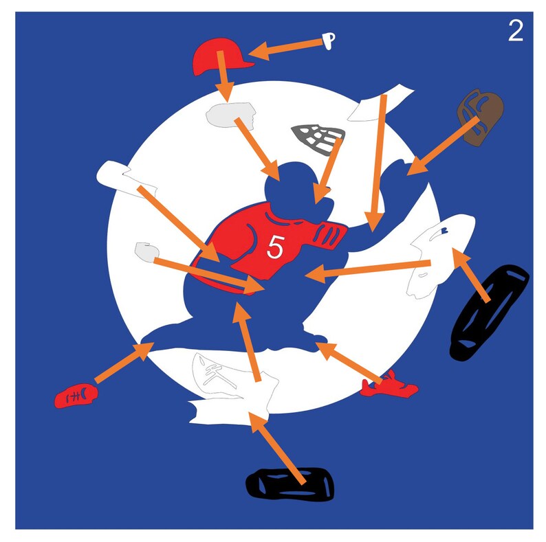 Baseball Player Shadow Box SVG Coloured Layered Card Stock - Etsy