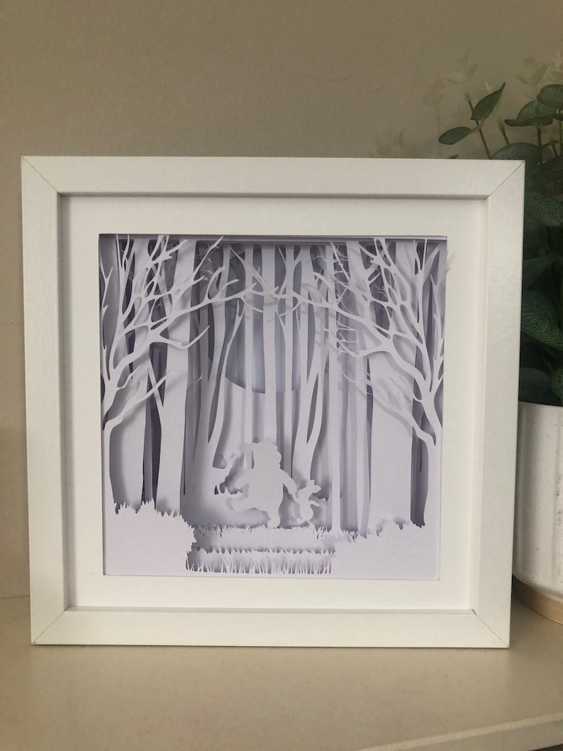Paper Cut Shadow Box 3D Lightbox SVG PNG Pooh Cricut Silhouette Hand ...