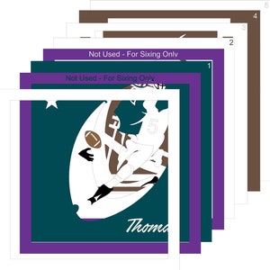 American Football Shadow Box SVG, Coloured Layered Card Stock Cut Files ...