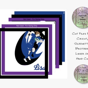 Paper Cut Shadow Box 3D Lightbox SVG PNG Rugby Player Cricut Silhouette ...