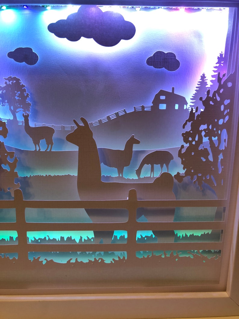 Llama Shadow Box SVG, 3D Paper Cut Lightbox (digital Download) - Etsy UK