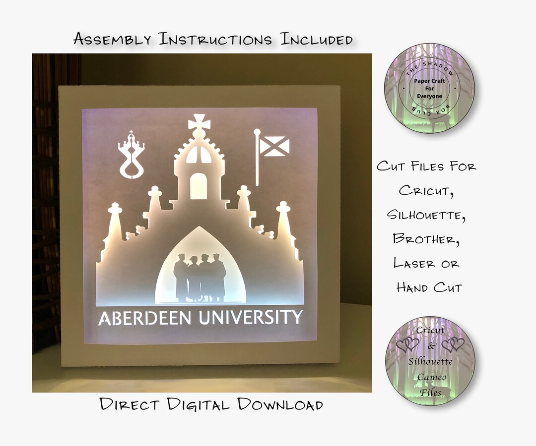 University of Aberdeen 3D Shadow Box SVG Layered Card Stock Cut Files ...