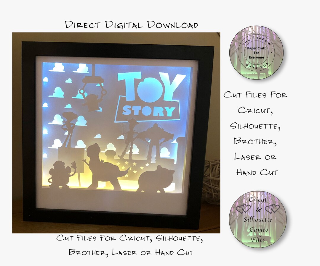 Paper Cut Shadow Box 3D Lightbox SVG PNG Toy Cricut Silhouette Hand Cut ...