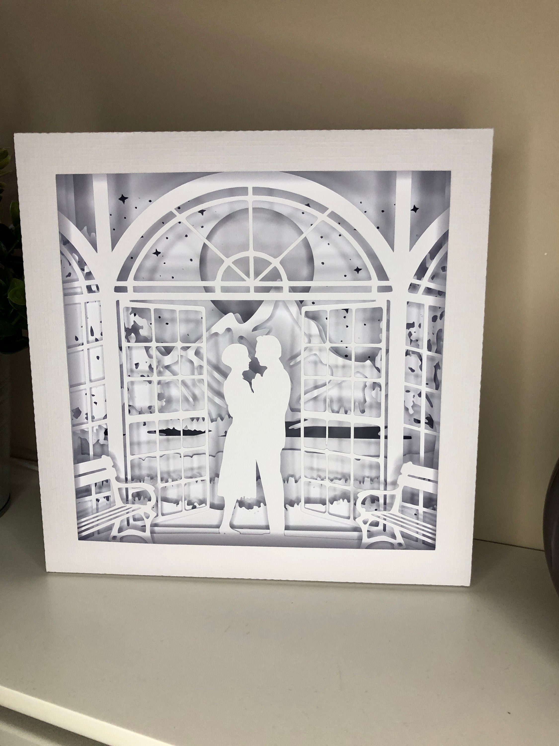 Music in the Alps Shadow Box, Paper Craft 3D Light up Wars Shadow Box ...