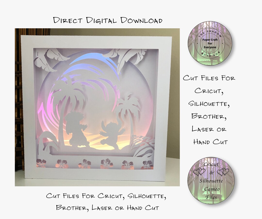 Hawaii Shadow Box SVG, Layered Card Stock Cut Files for Cricut ...