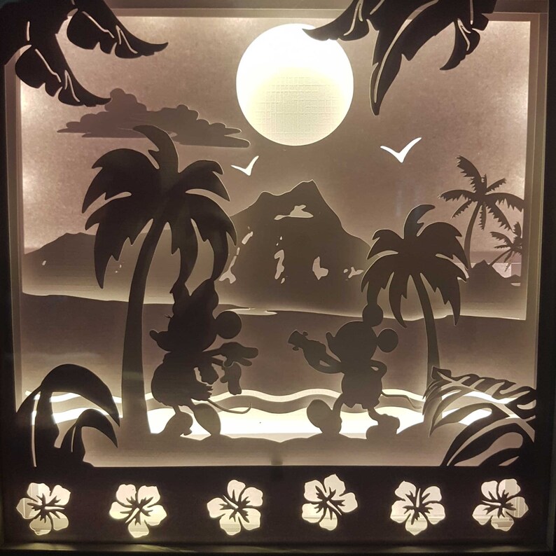 Mouse Shadow Box SVG, Layered Card Stock Cut Files for Cricut ...