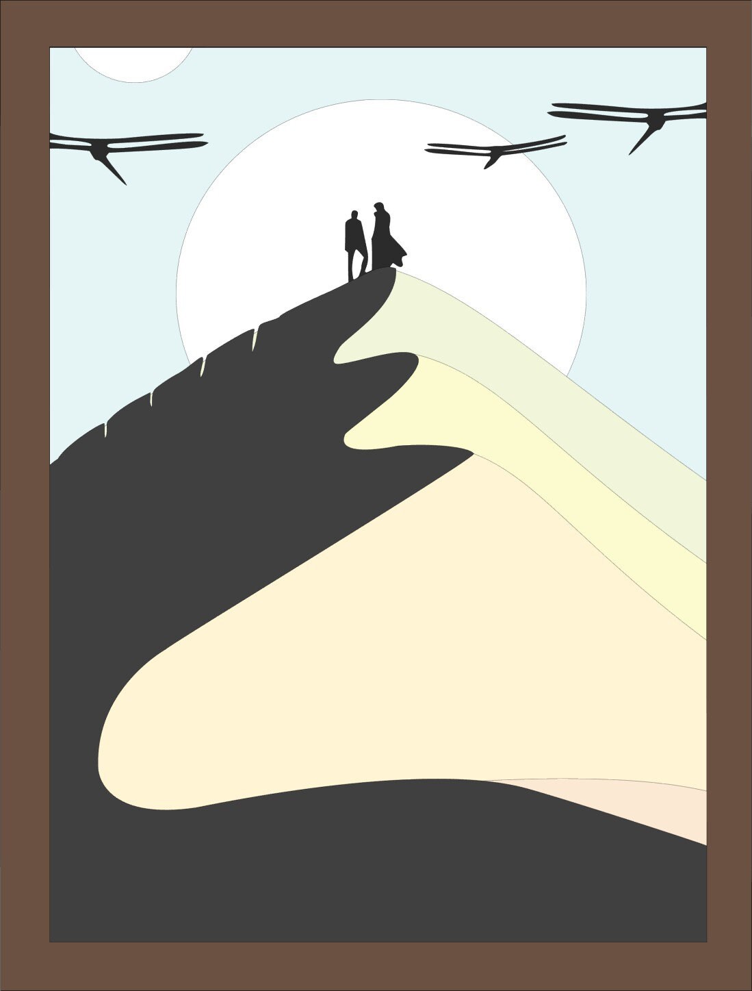 Paper Cut Shadow Box 3D Lightbox SVG PNG Sand Dune Arrakis Cricut ...