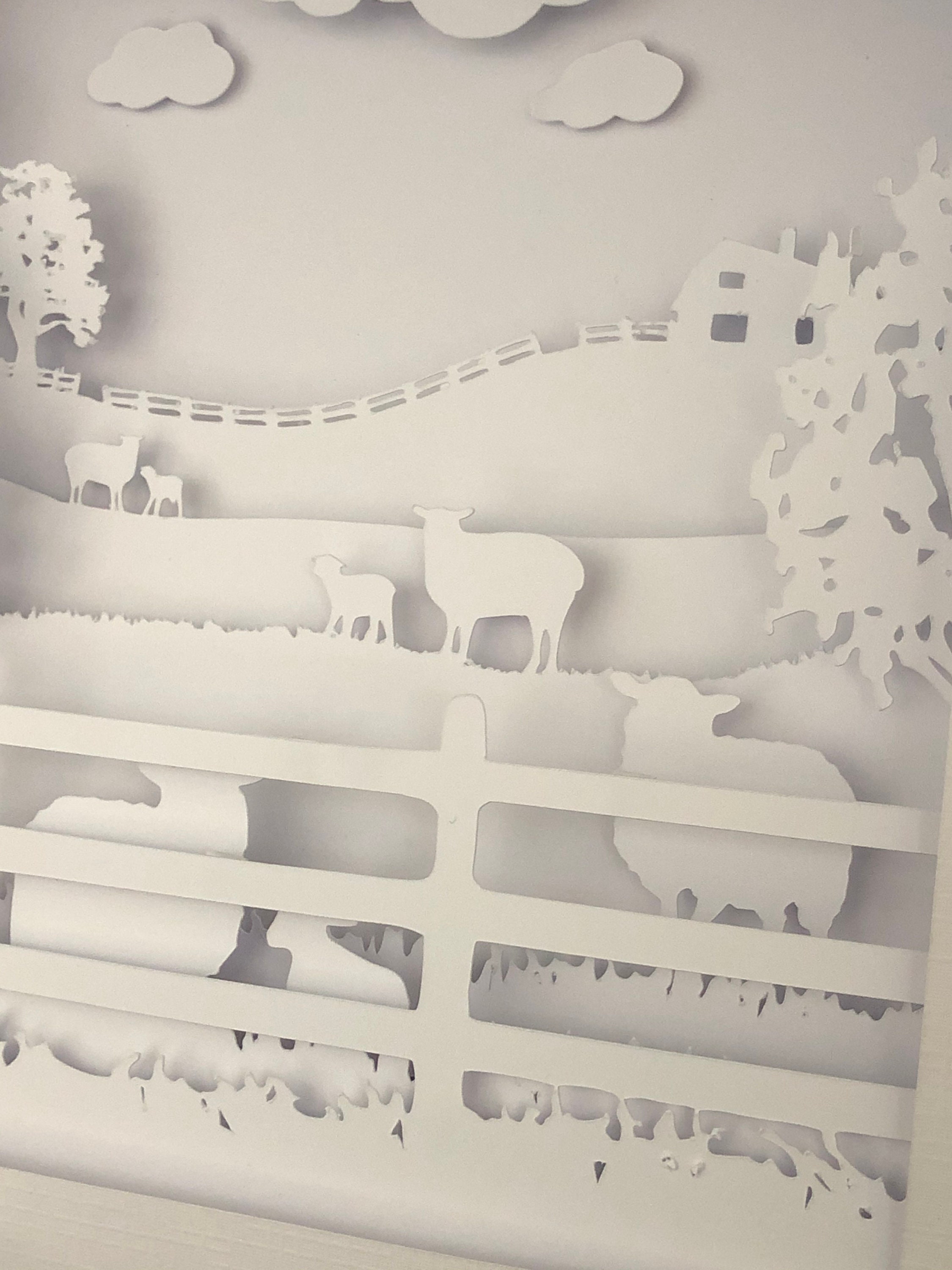 Sheep in the Fields Shadow Box SVG Layered Card Stock Cut - Etsy Australia