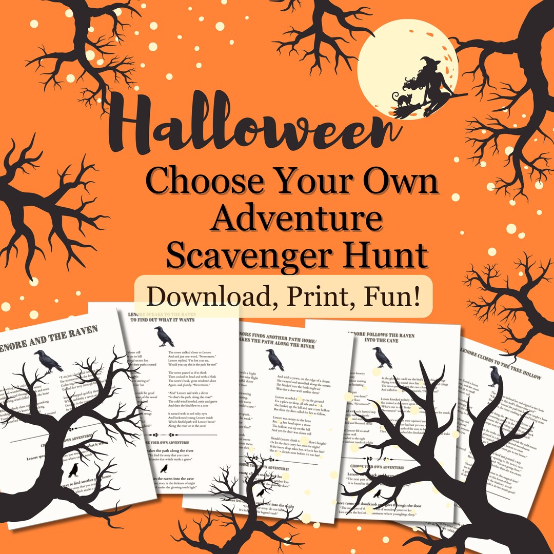 Halloween Scavenger Hunt! Choose Your Own Adventure Halloween Printable ...