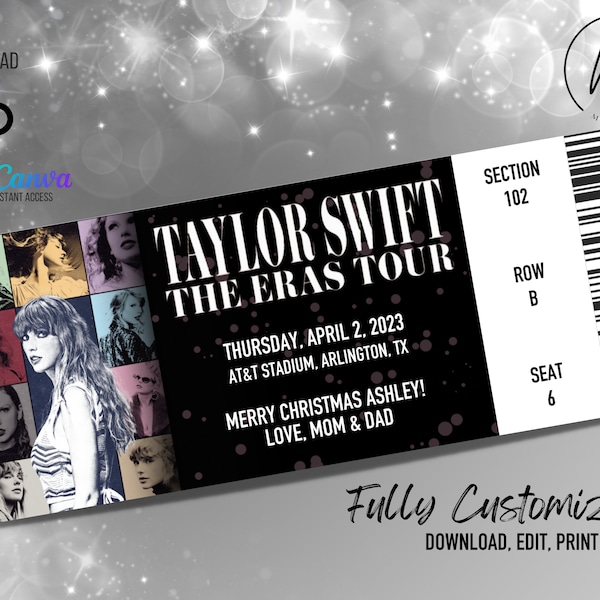Eras Tour Concert Ticket - Etsy