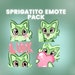 Sprigatito Emote Pack for Twitch or Discord 9th Gen Grass Cat Starter ...