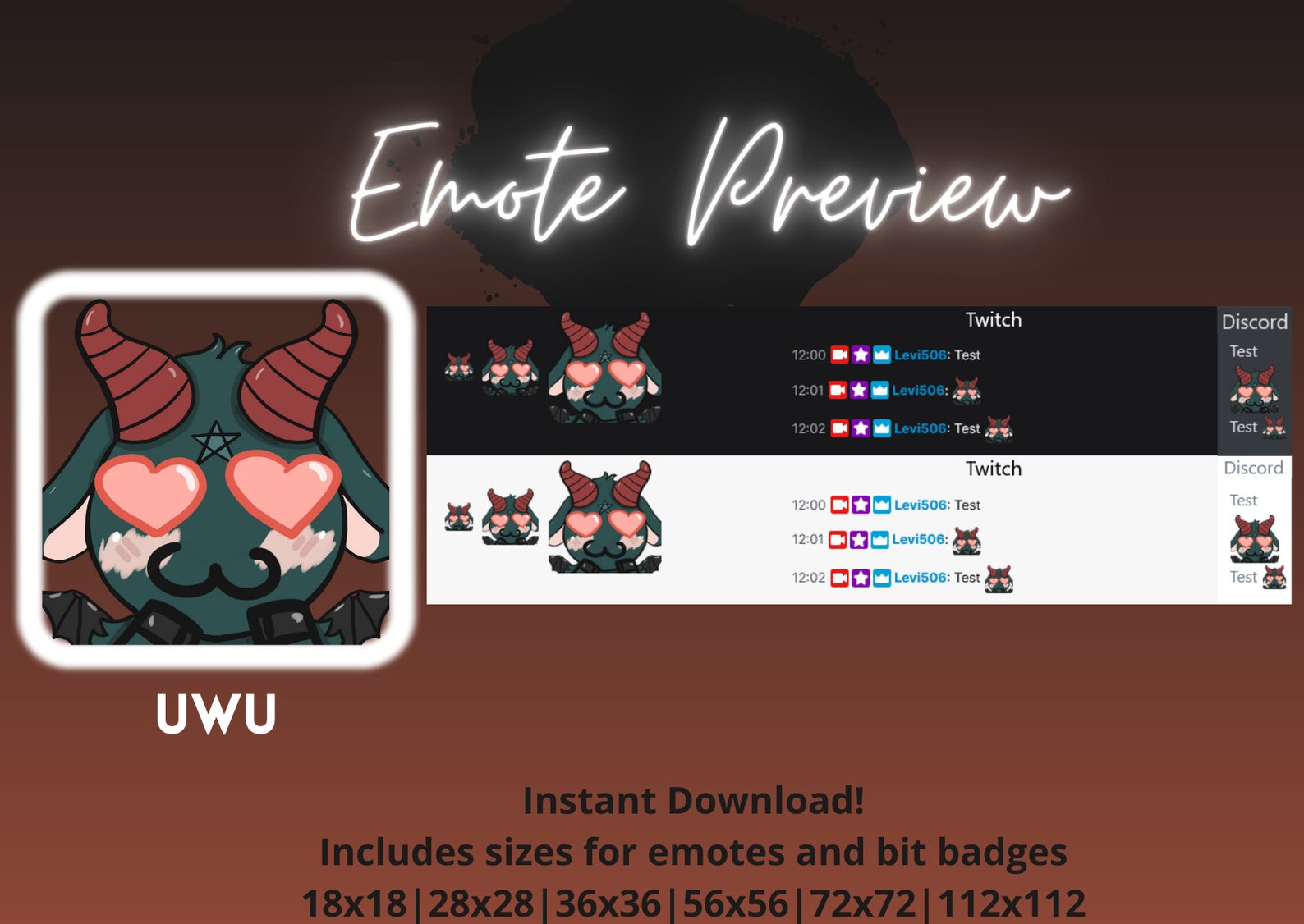 Baphomet Emotes Cute Demon / Devil Emote Pack for Discord or Twitch - Etsy