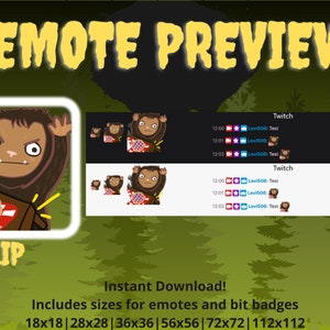 Sasquatch Emote Set for Twitch or Discord | Cryptid | Monster ...