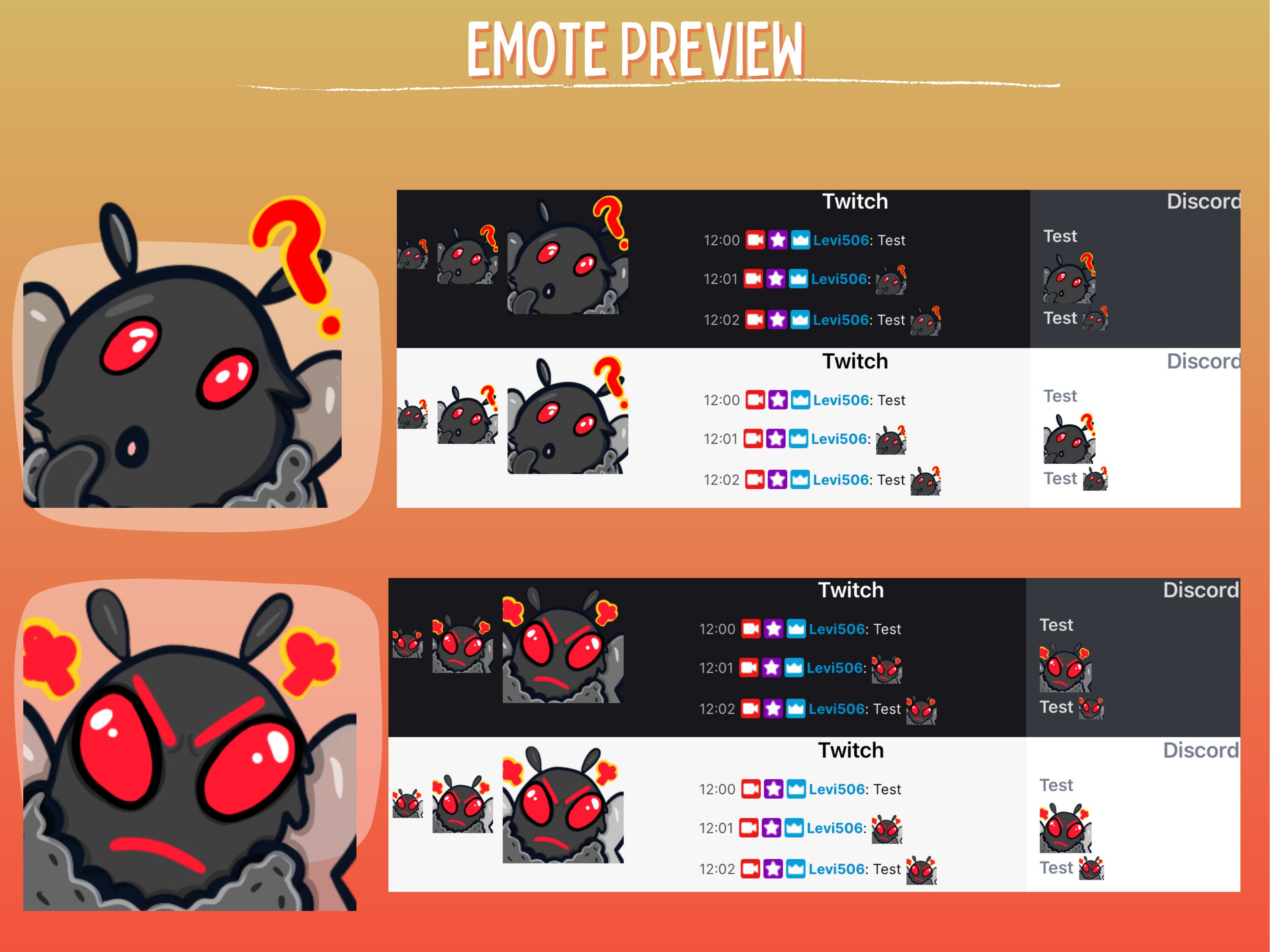 Mega Pack of 22 Mothman Emotes Emote Set for Twitch or Discord Cryptid ...