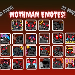 Mega Pack of 22 Mothman Emotes Emote Set for Twitch or - Etsy
