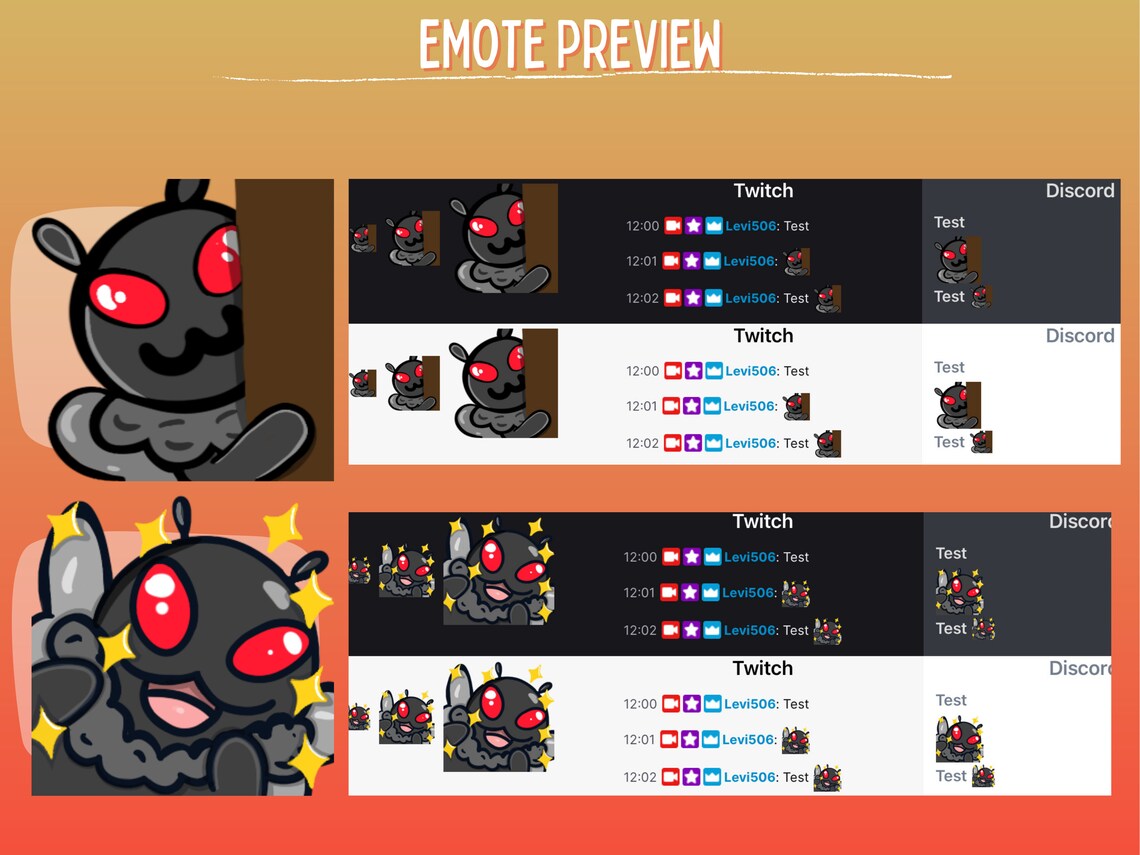 Mega Pack of 22 Mothman Emotes Emote Set for Twitch or Discord Cryptid ...