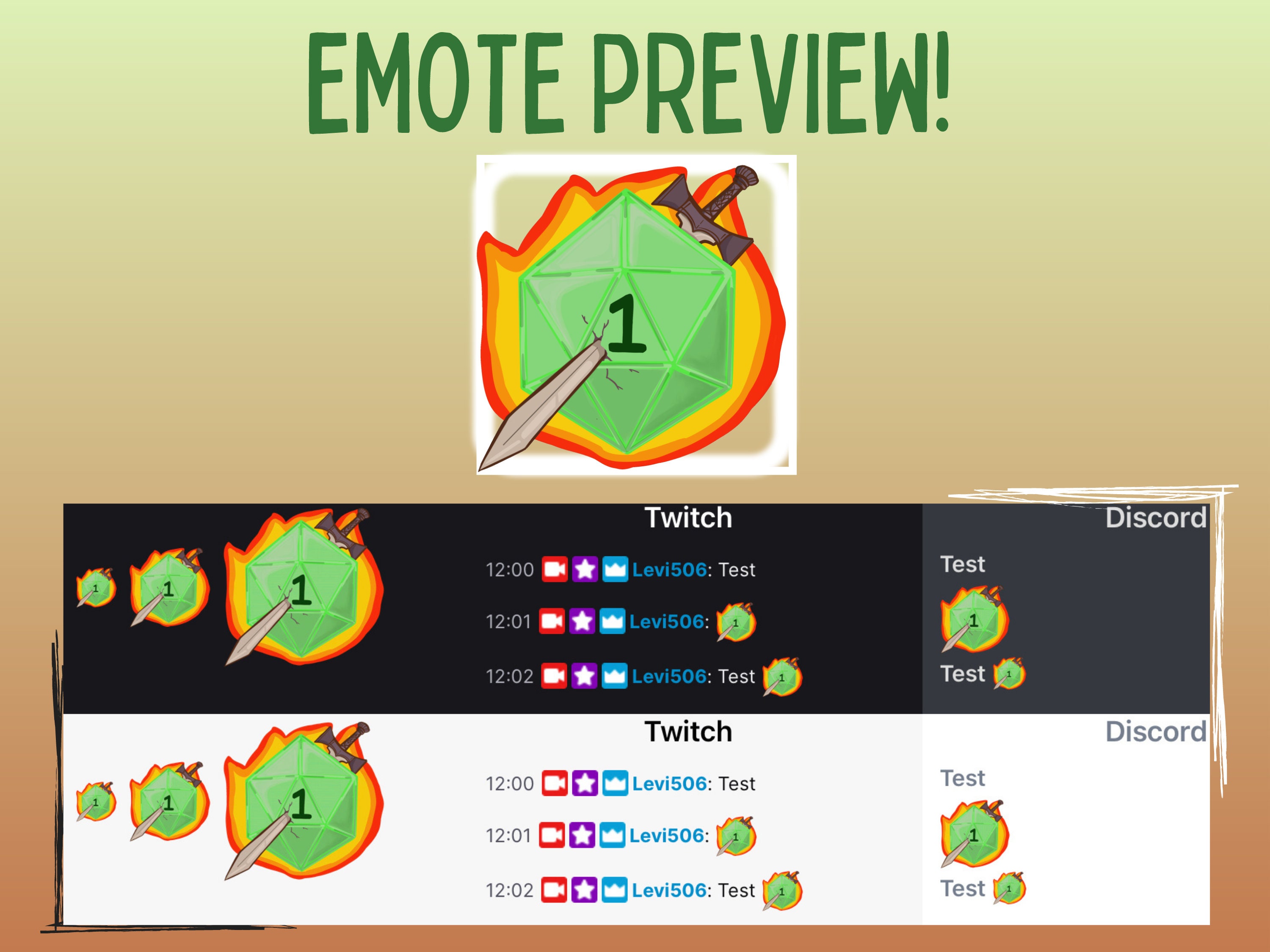 D20 Twitch or Discord Animated Emote | Alert GIF Dice Dnd Dungeons and ...