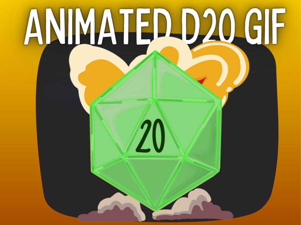 Exploding D20 Twitch or Discord Animated Emote | Alert GIF Dice Dnd ...