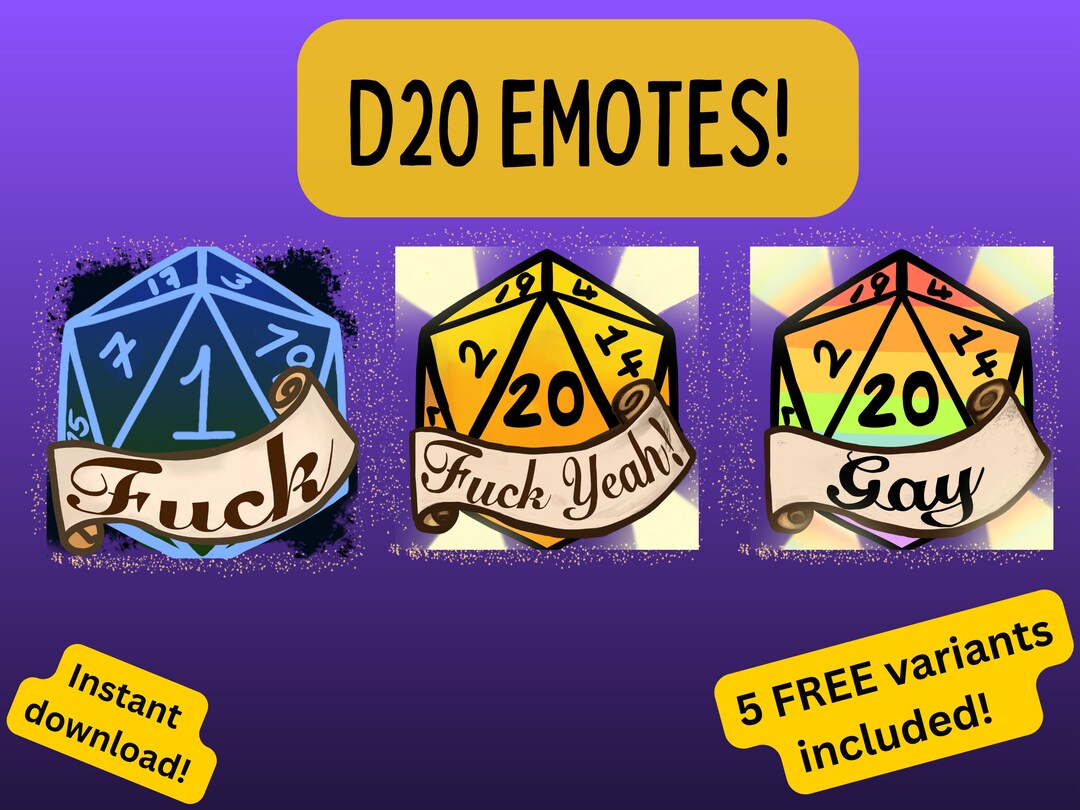 D20 Dice Emote Set 2.0! New and Updated Version! | Tags: Natural 20 ...