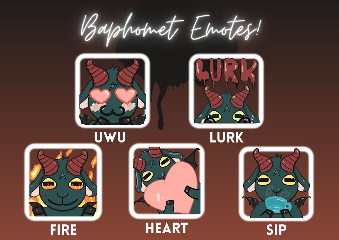 Baphomet Emotes | Cute Demon / Devil Emote Pack for Discord or Twitch ...