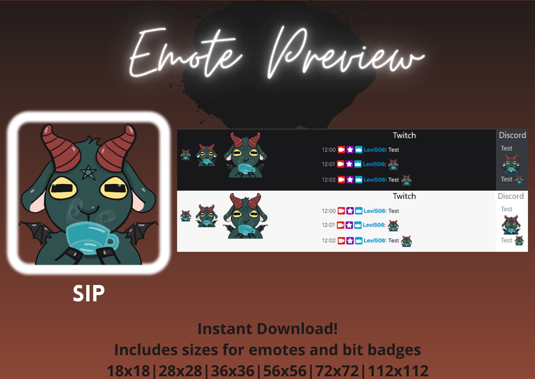 Baphomet Emotes Cute Demon / Devil Emote Pack for Discord or Twitch - Etsy