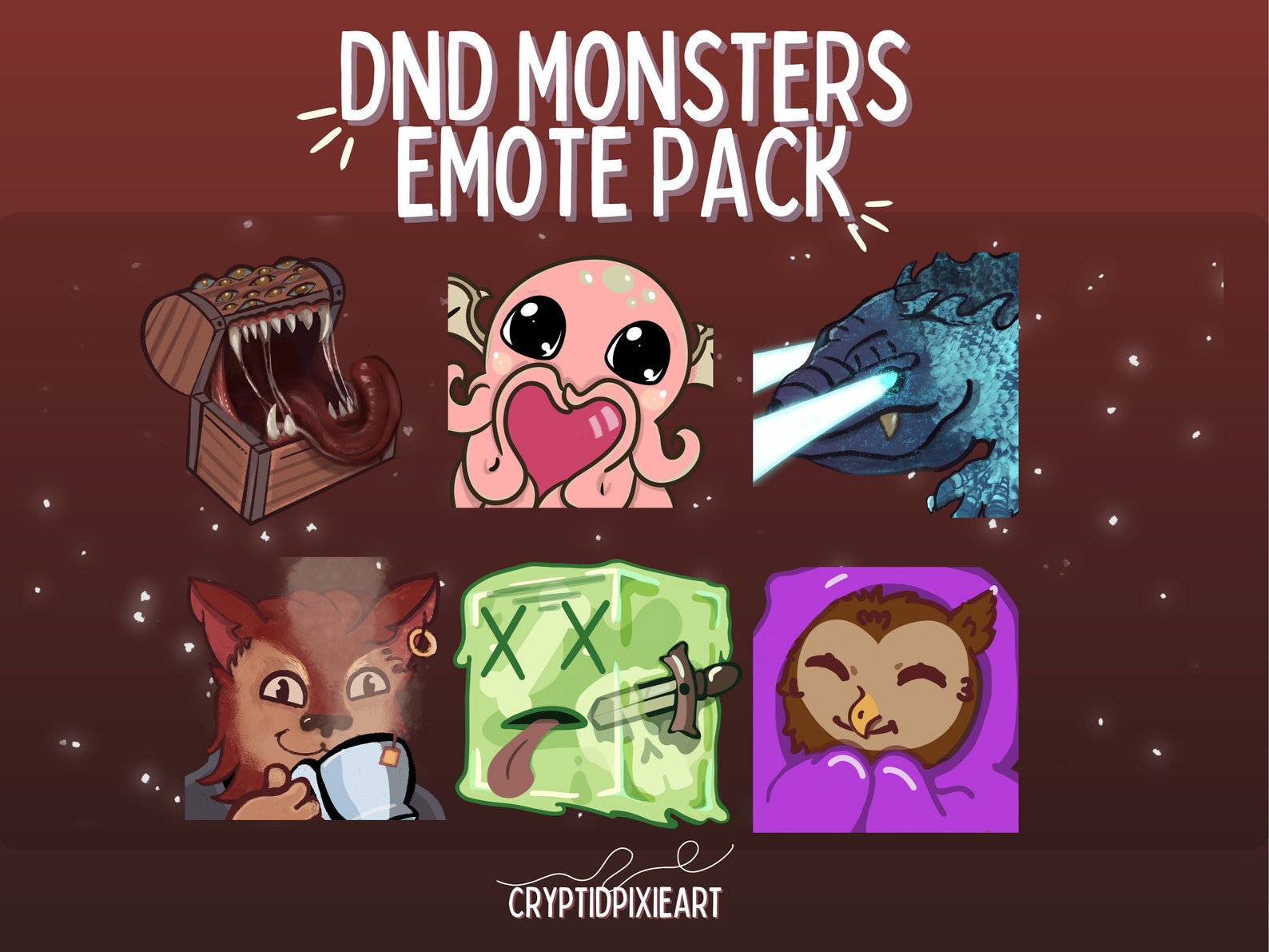 DND Monsters Emote Pack for Twitch or Discord - Etsy Canada