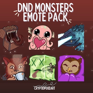 DND Monsters Emote Pack for Twitch or Discord ! - Etsy Canada