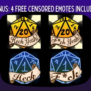 D20 Twitch or Discord Emote Set | Dice | Natural 20 | Crit Fail | Dnd ...